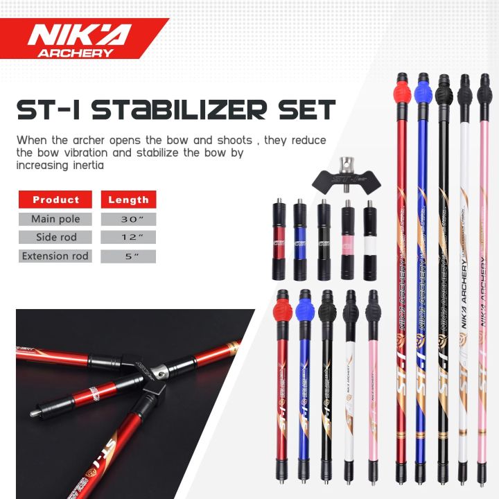 Recurve Bow Balance Bar Set ST-1 Carbon Stabilizer Set For Bow ...