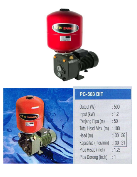 Mesin pompa air jetpump shimizu pc 503 bit daya hisap 50M POMPA sumur ...