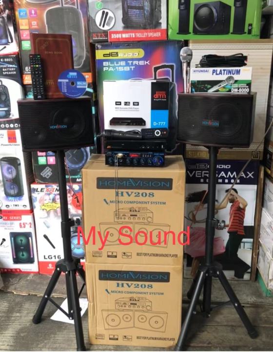 Karaoke set Speaker with amplifier Homevision HV-208 and Megapro Doremi ...