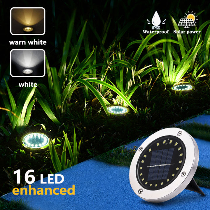 16led Outdoor Solar Garden Ground Light Landscape Waterproof Security ...