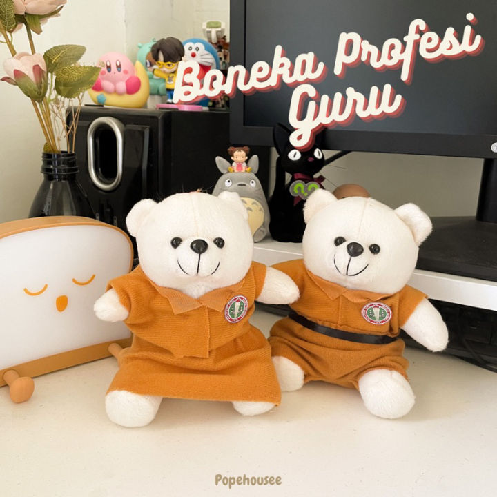 BONEKA PROFESI GURU BERUANG SIZE 15CM TNI PERAWAT POLISI WISUDA PERAWAT ...
