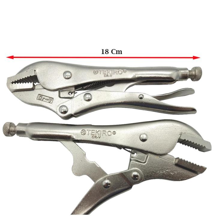 BMS - TEKIRO TANG BUAYA LURUS UKURAN 7 IN LOCKING PLIER CURVE VICE GRIP ...