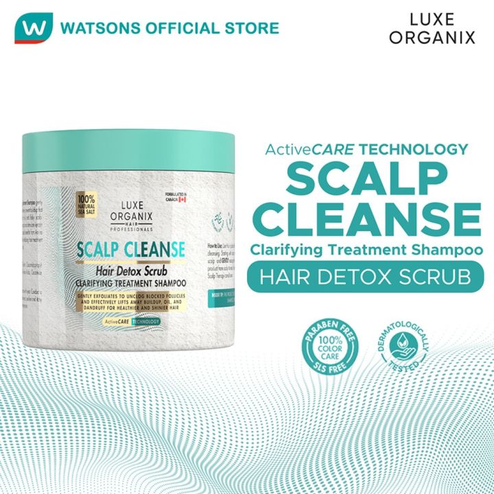 LUXE ORGANIX Scalp Cleanse Hair Detox Scrub Clarifying Treatment ...