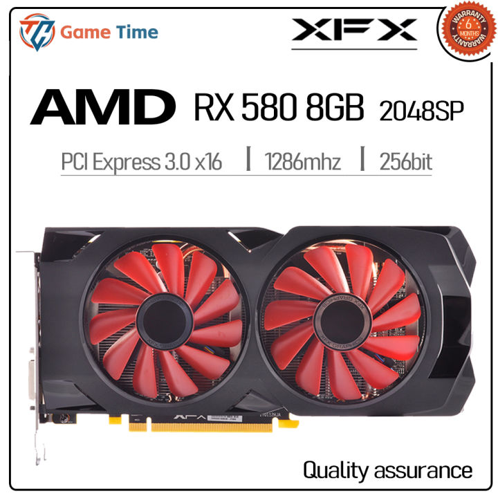 USED XFX RX 580 8GB Graphics Cards GDDR5 256bit Gaming Video Card ...