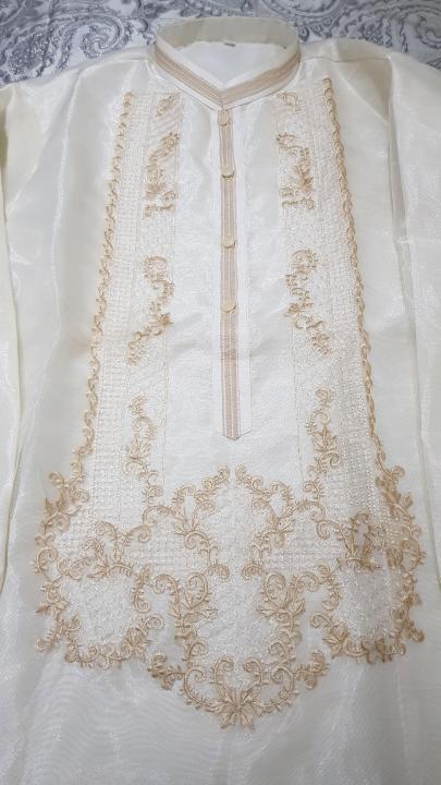 Barong Tagalog - Piña Organza - Chinese Collar - Half Open #002 ...