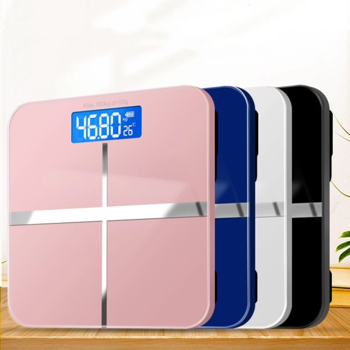 HMY Weight Scale LCD Display Glass Bathroom Body Floor Scales Bath ...