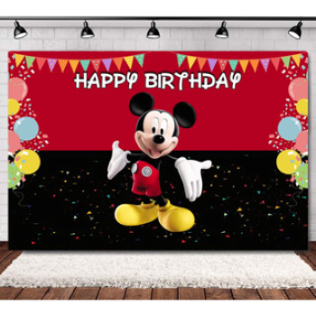 MICKEY MOUSE birthday backdrop / party decorations / background - SG ...