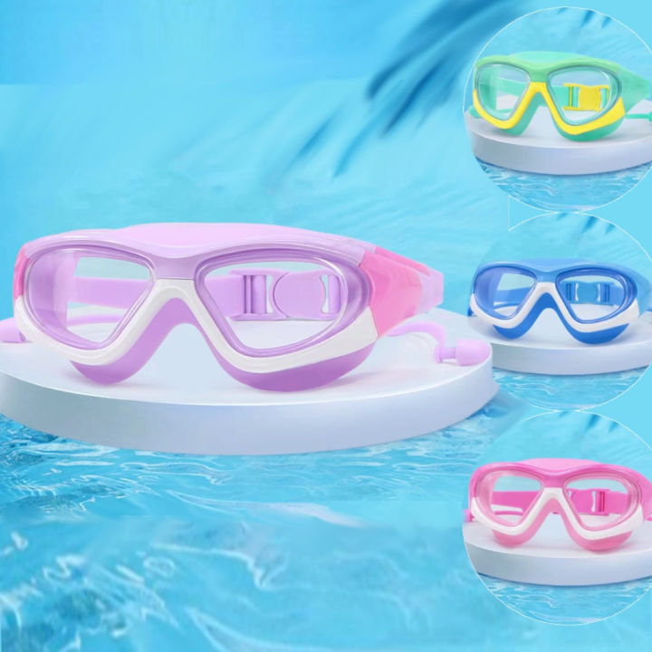 Kids Waterpoof Goggles Big Frame Wide Vision Eyewear Protection Diving ...