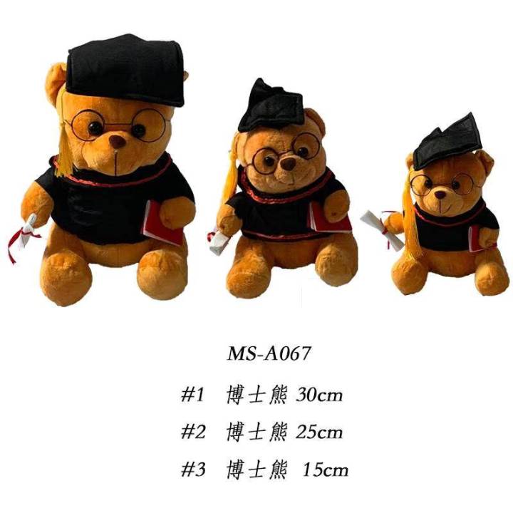 30cm 25cm 15cm Graduation Teddy Bear Plush Toy Cartoon Stuffed Toys ...