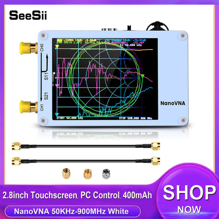 SeeSii NanoVNA Vector Network Analyzer 50KHz-900Hz , Mini NanoVNA Antenna Analyzer, MF HF VHF ...