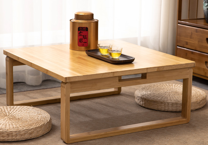 Tatami small table with bay window kang several low tables sitting on ...