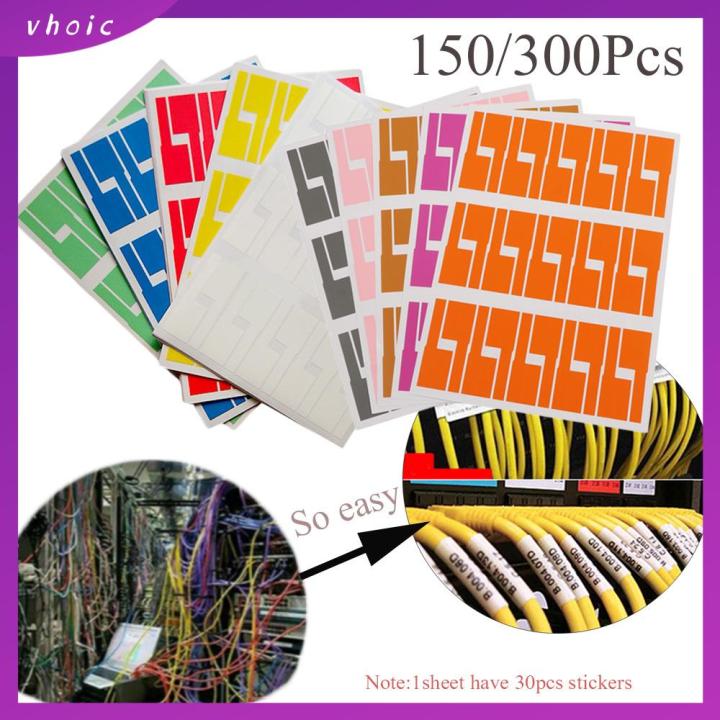 VHOIC 150/300pcs Self-adhesive Marker Tool Network Wire Cable Labels ...