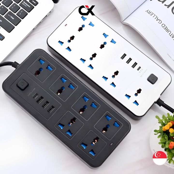 Multi Universal Power Socket Type-C USB 6 Pin Fast charge extension ...