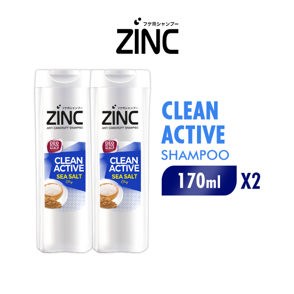 [Paket isi 2] ZINC Shampoo Clean Active Botol 170ml | Lazada Indonesia
