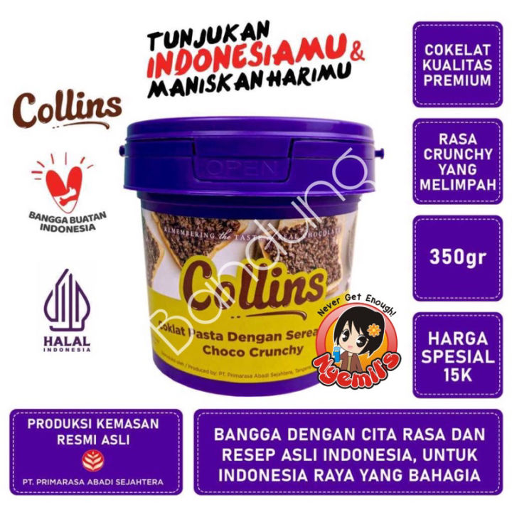 Collins Choco Crunchy Kemasan 350gr Dengan Malt Krispi Choco Crunchy ...