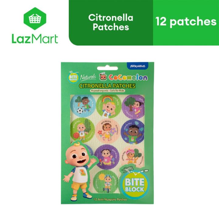 Bite Block Naturals Cocomelon Insect Repellent Citronella Patches 12s ...