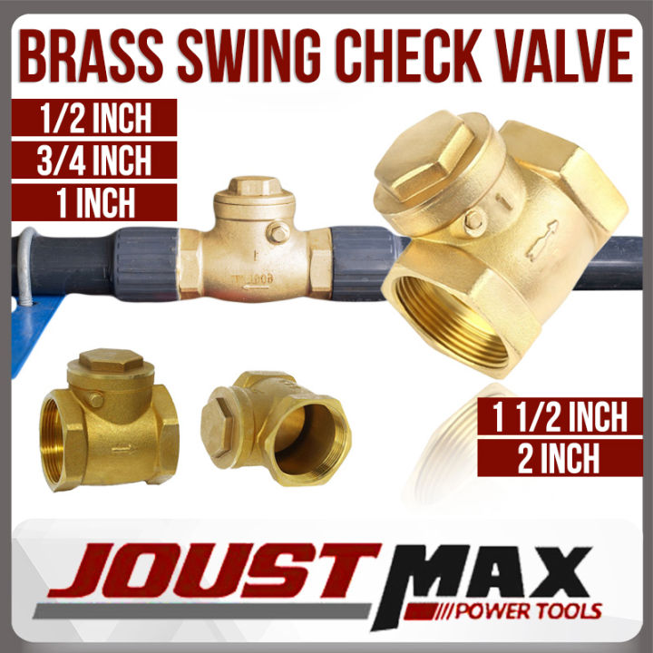 BRASS SWING CHECK VALVE 1" INCH Brass Foot Valve Spring Check Valve Non ...