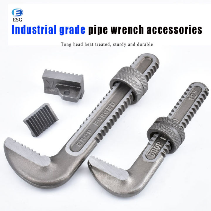 Pipe Wrench Heel Jaw with Pin Assembly Wrench Replacement High Carbon ...