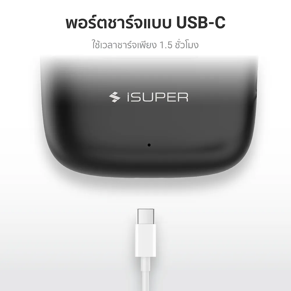 iSuper Evo Buds ANC Lite หูฟังไร้สาย Bluetooth 5.3 ตัดเสียงรบกวน Game ...