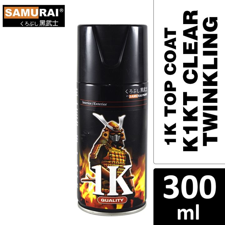 K1KT** Top Coat Twinkling Clear Hi-Gloss Samurai Spray Pain 300mL (1K Series-Lacquer Paint ...