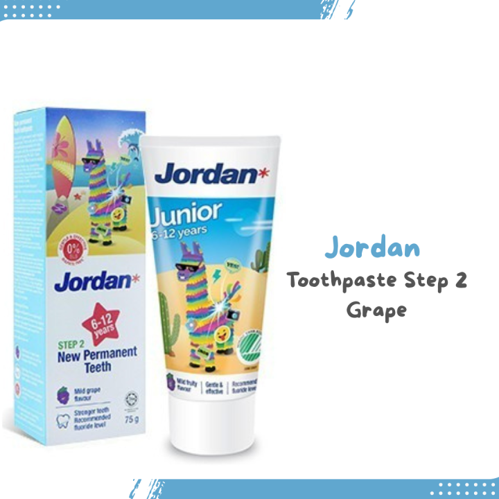 Jordan Oral Care Kids Toothpaste Step 2 Grape 75g/Pasta Gigi | Lazada ...