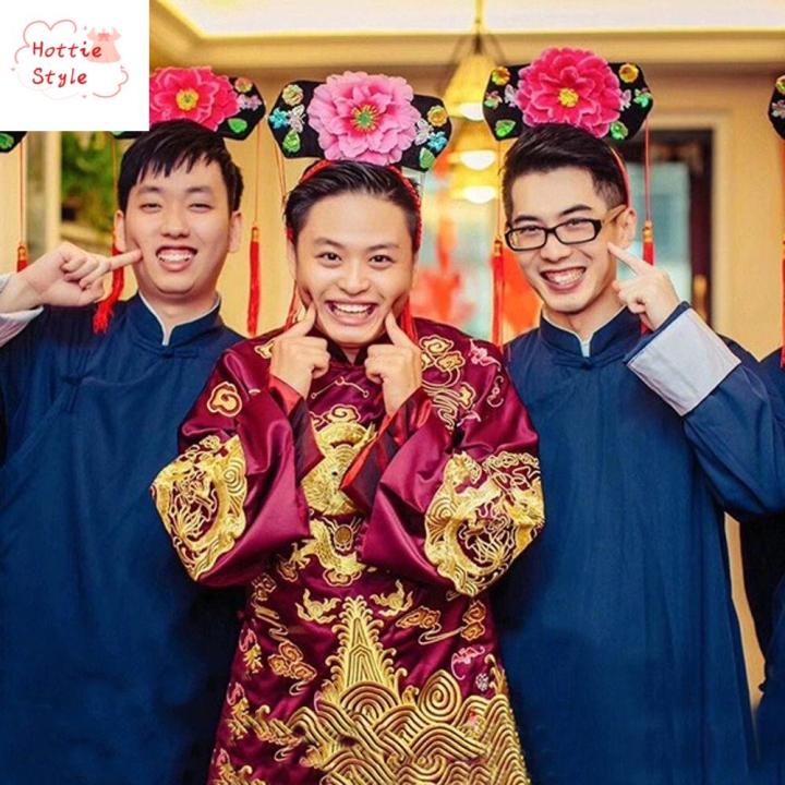 DGJKF ปิ่นปักผมจีน ผีเสื้อรูปผีเสื้อ ที่คาดผมดอกไม้ Hanfu พู่ยาวๆ ใบใบ ...