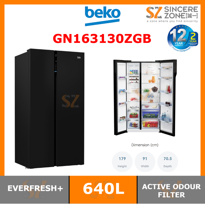 [FOR KLANG VALLEY ONLY] Beko GN163130ZGB 640L Side By Side Inverter ...