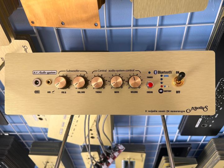 เพลท 5วอลุ่มแบบย้ายสำหรับแอมป์1.บอร์ดดำZK 2.บอร์ดฟ้าGEM ขนาดแผ่น30x9ซม. ...