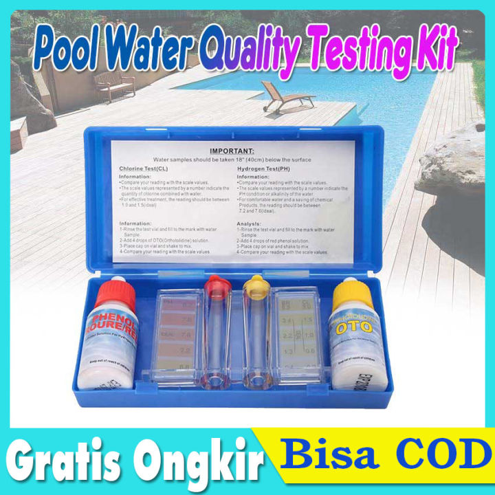 【Dikirim Dlm 24jam】2 In 1 Tes Kit Kolam Renang / Test Kit PH Dan CL ... 【Dikirim Dlm 24jam】2 In 1 Tes Kit Kolam Renang / Test Kit PH Dan CL ...