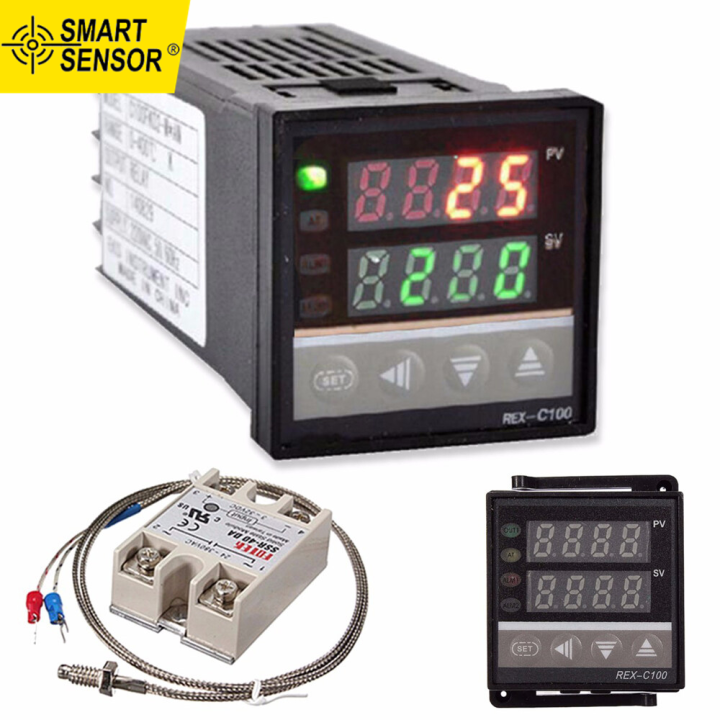 Smart Sensor Digital LCD PID REX-C100 Temperature Controller Set + K ... Smart Sensor Digital LCD PID REX-C100 Temperature Controller Set + K ...