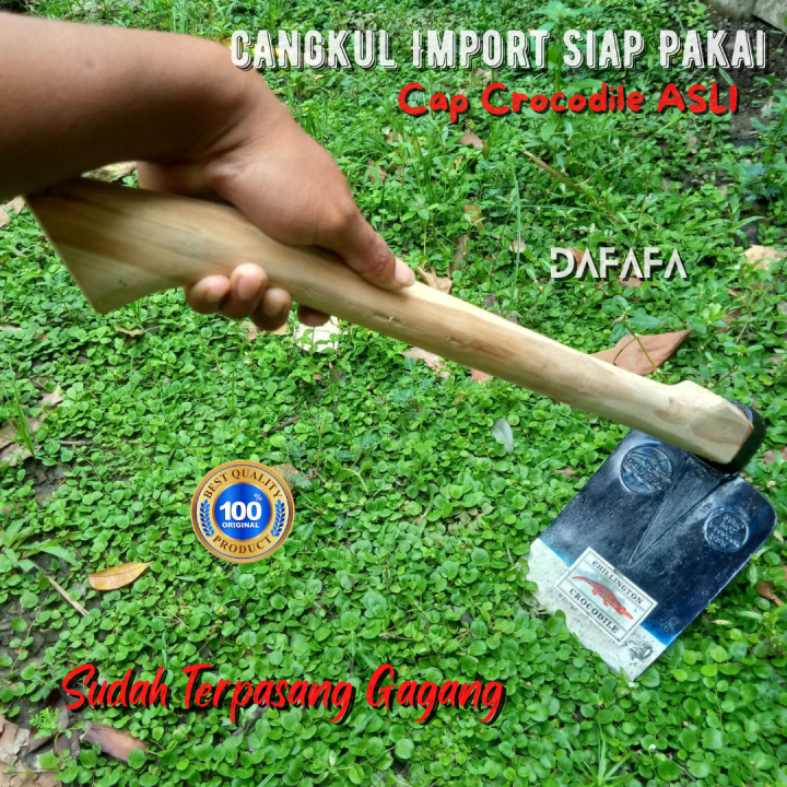 Cangkul Import Cap Crocodile Dan Gagang Sudah Terpasang Siap Pakai ...