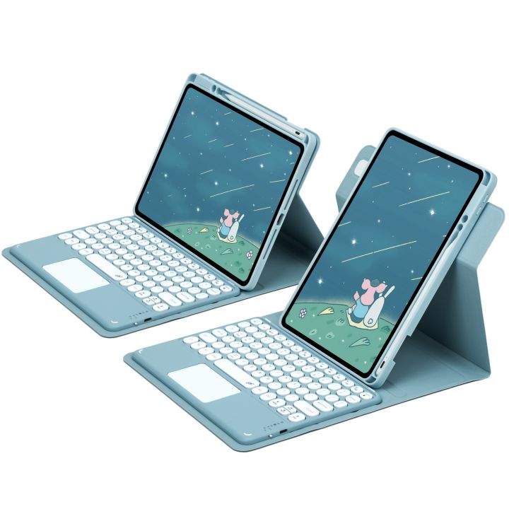 SMART FLIP ROTARY KEYBOARD TOUCHPAD SAMSUNG TAB A9 PLUS BOOK COVER ...