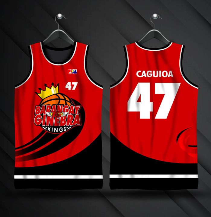 PBA JERSEY | Barangay Ginebra Kings Mark Caguioa #47 | Customize Full ...