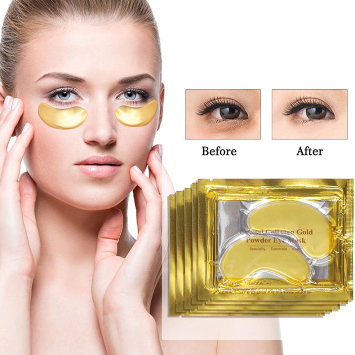 Extraction มาส์กตาแผ่นทองคำ Eye Mask Gold Moist สูตรคอลลาเจนทองคำ ลด ...