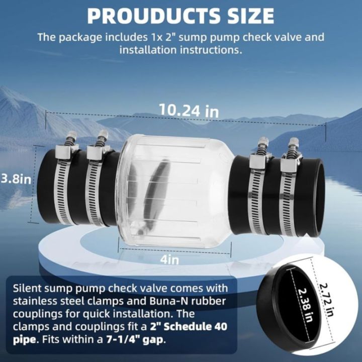 【Latest model】2 Inch Pump Check Valve 2 Inch PVC Check Valve Quiet ...