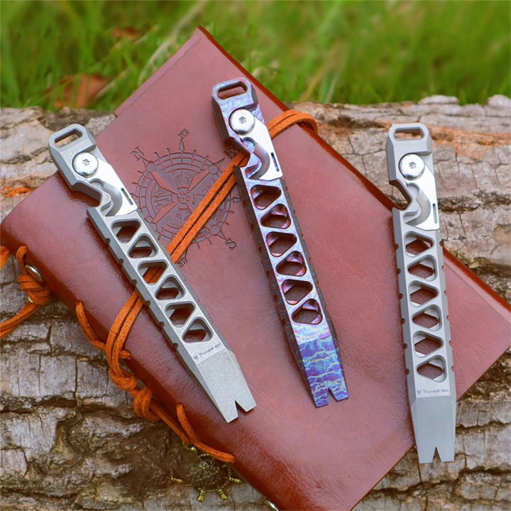 TC4 Titanium alloy Multifunctional Prybar EDC Mini Pocket Tool Bottle ...