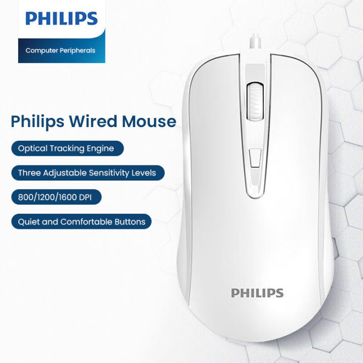 Philips Wired Quiet Mouse with 1.5-meter Cable | Lazada PH