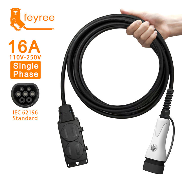 feyree V2L Cable Electric Car Side Discharge Plug EV Charger Type2 16A ...