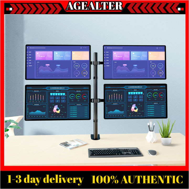 Four monitor stand adjustable height monitor desktop stand 10 "-27 ...