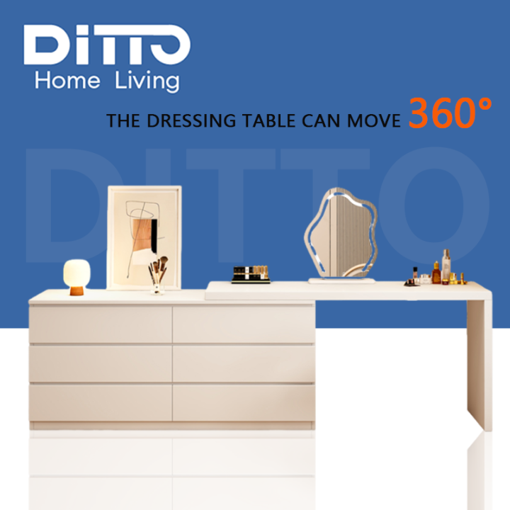 Ditto Vanity Table With Cabinet Dressing Table 2 in 1 INS | Lazada PH