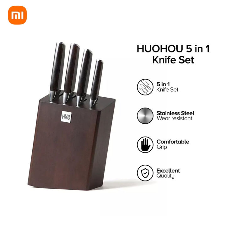 HUOHOU Composite Steel 5 in 1 Knife Set | Lazada PH
