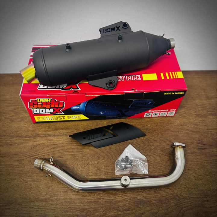 BOM RANGSIT BomX Exhaust Pipe for NMAX V2 and AEROX V2 TITANIUM TIP ...