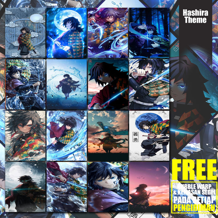 Poster Dinding Anime Demon Slayer Hashira Edition Giyu Tomioka Theme ...