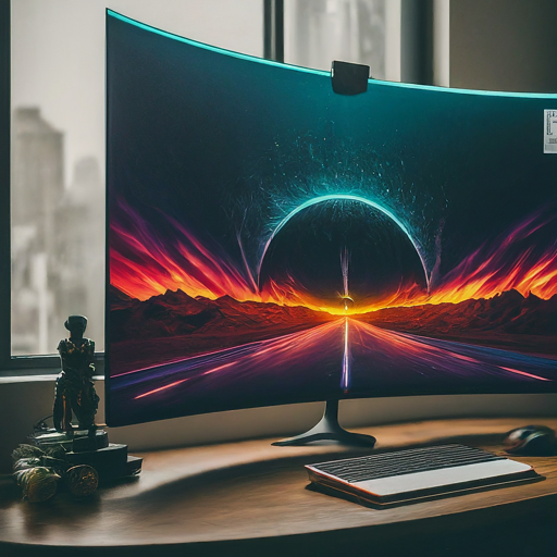 19 Inch Curved Full HD IPS Monitor, 120Hz Refresh Rate, and Anti-Blue ...