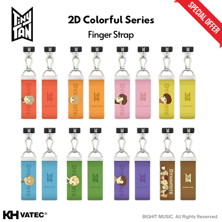BTS x TiNyTAN Dynamite 2D Finger strap สายคล้องมือถือ พวงกุญแจ สายคล้องนิ้ว | Lazada.co.th