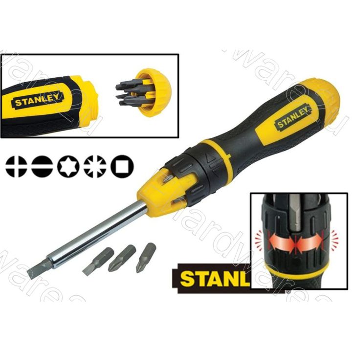 STANLEY Multi-Bit Ratchet Screwdriver With 10-Bits (68010) | Lazada