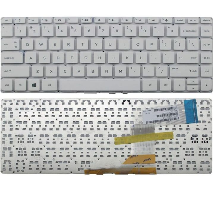 HP 14-V 14-V001 14-V100 14-V200 All Series Laptop Keyboard White Colour ...