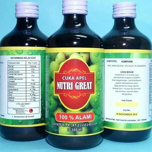 cuka apel Nutri great 300ml dan cuka nanas 320ml | Lazada Indonesia
