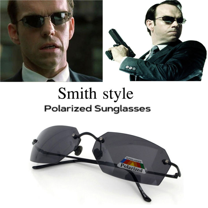 Matrix Agent Smith Style Sunglasses Men Polarized Driving Sun Glasses ...