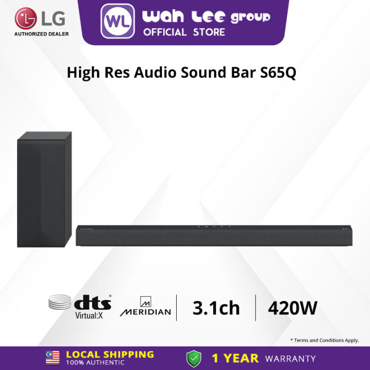 LG S65Q 400W 3.1ch Hi-Res Sound Bar with DTS Virtual:X S65Q WAH LEE ...